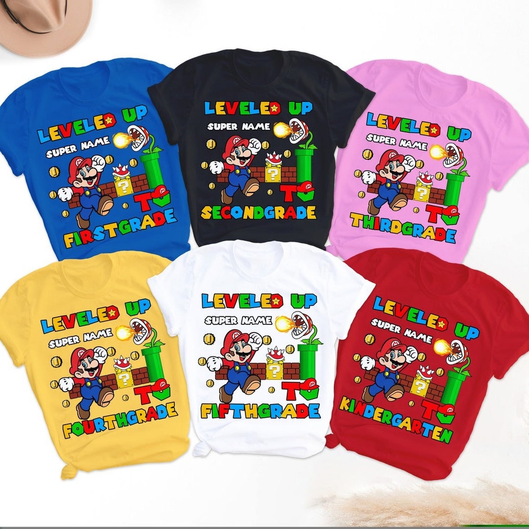 Personalized Super Kiddio Leveled up Shirt, Custom Grade Toddler Shirt ...