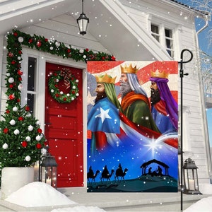 Three Kings Puerto Rico Flag, Three Wise Kings Flag, Puerto Rico Flag ...