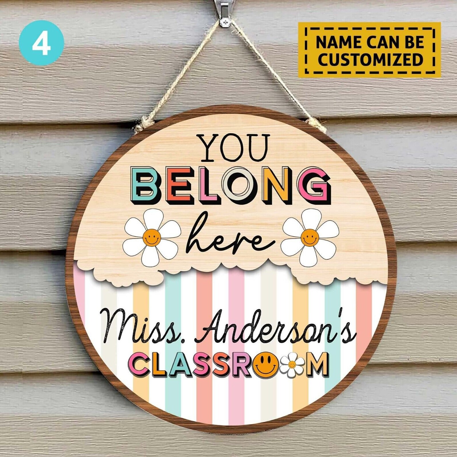 Personalized Teacher Door Sign, Teacher Name Sign, Teacher Door Hanger ...