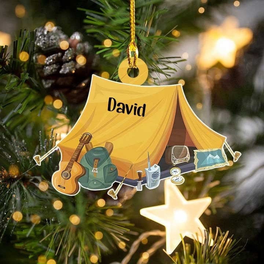 Personalized Camping Tent Christmas Ornament, Custom Camping ...