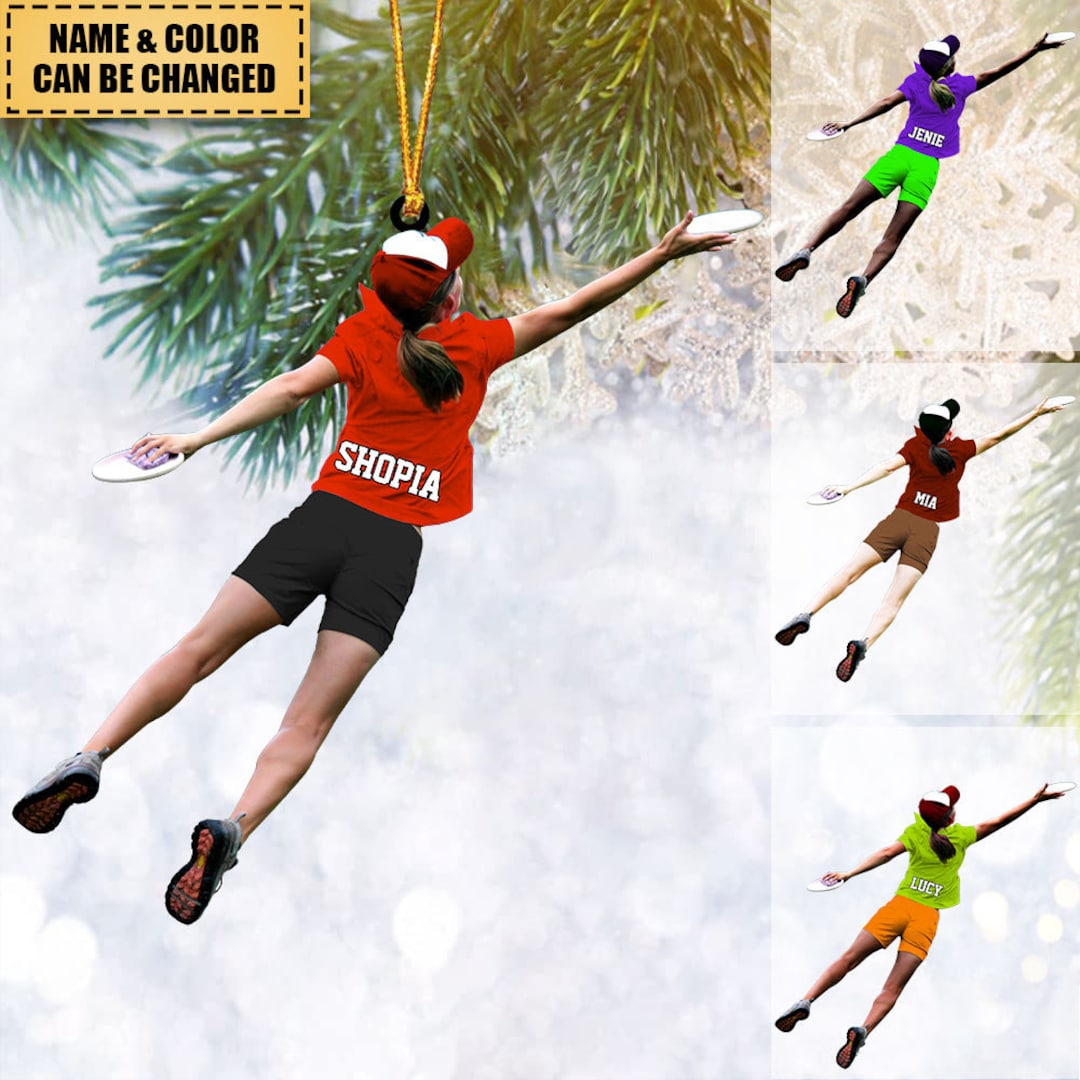 Personalized Frisbee Christmas Ornament, Gift for Frisbee Lovers, Gift ...