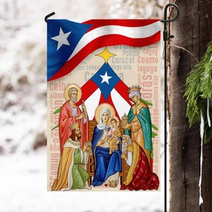 Three Kings Puerto Rico Flag, Three Wise Kings Flag, Puerto Rico Flag ...