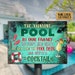 Personalized Swimming Pool Hide Crazy Metal Signs, Funny Pool Sign ...