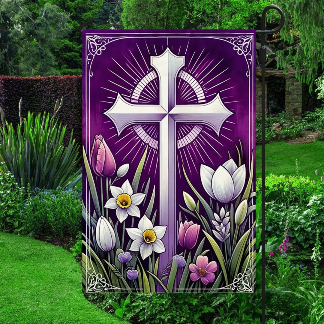 Lent Season Christian Religious Flag, Easter Garden Flag, Yard Decor ...