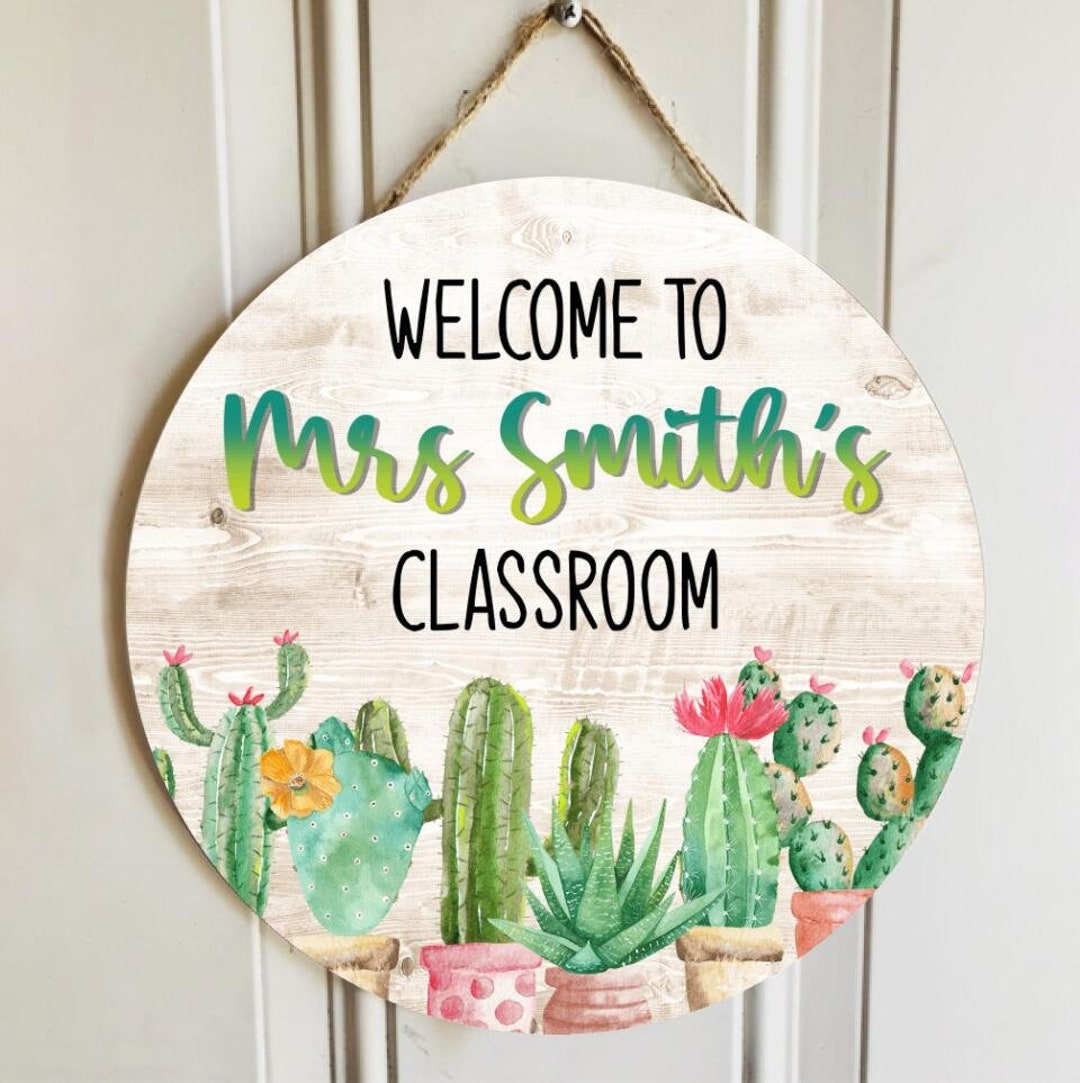 Personalized Teacher Door Sign, Teacher Name Sign, Teacher Door Hanger ...