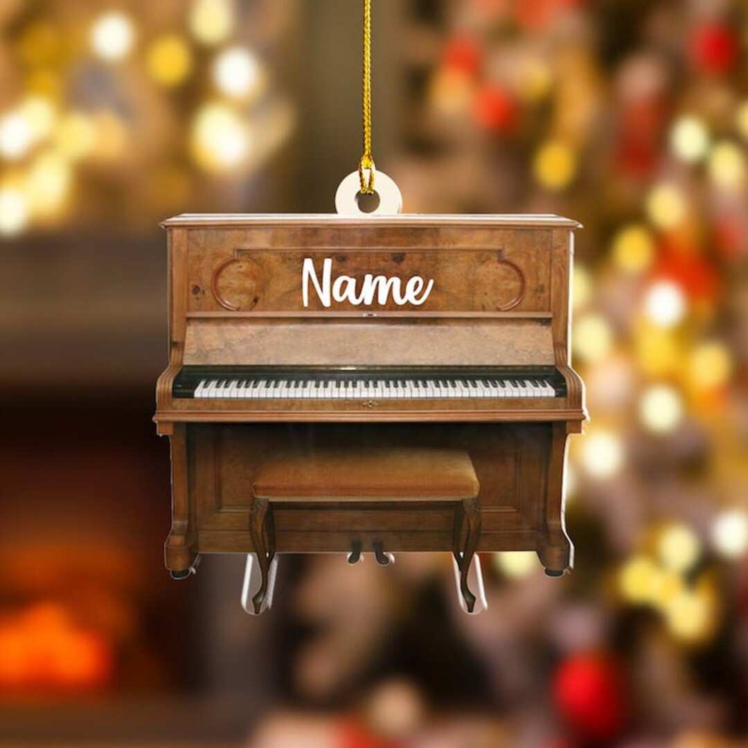 Personalized Piano Christmas Ornament, Music Christmas Flat Ornament ...