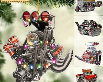 Personalized Hot Rod V8 Engine Ornament, Hot Rod V8 Engine Ornament ...