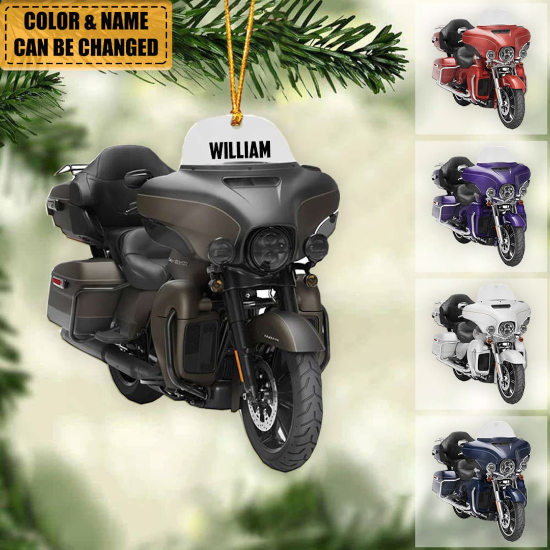 Personalized Biker Grand Touring Motorcycle Christmas Ornament, Road ...