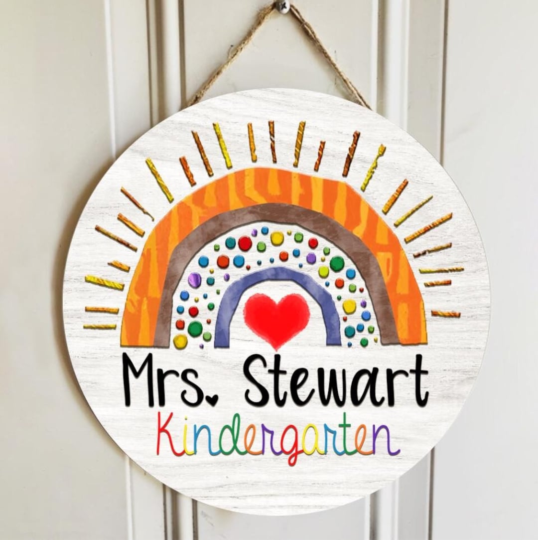 Personalized Teacher Door Sign, Teacher Name Sign, Teacher Door Hanger ...