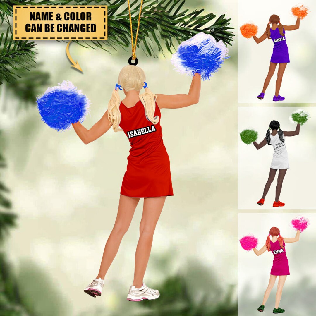 Personalized Cheerleader Acrylic Christmas Ornament, Cheerleading Gifts ...