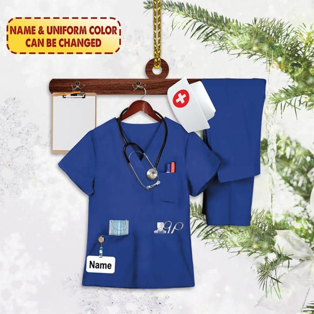 Personalized Name Nurse Uniform Christmas Ornament Custom - Etsy