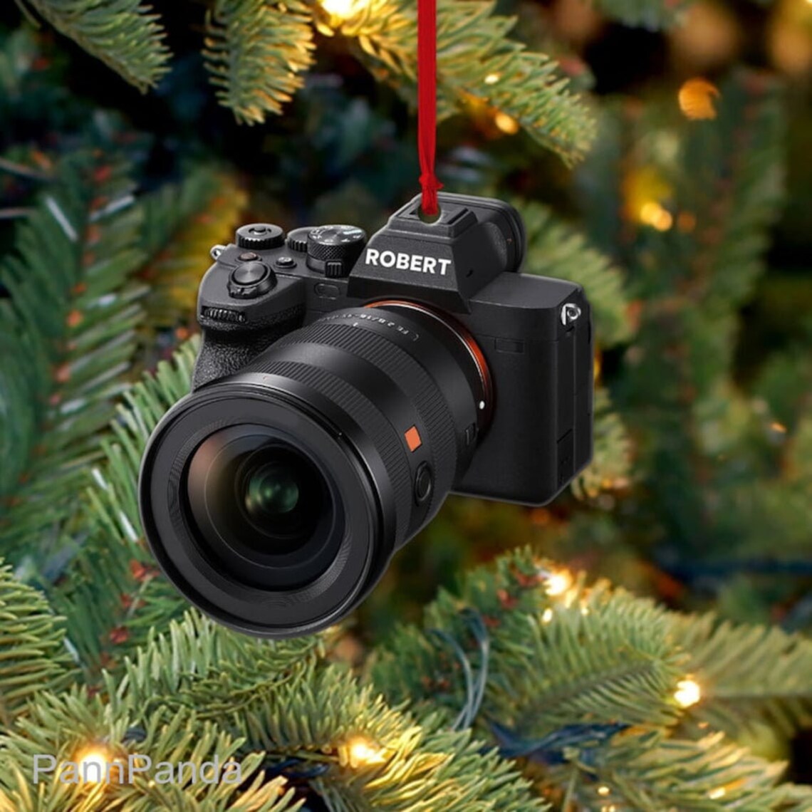 Personalized Camera Christmas Ornament, Camera Photographer Flat ...