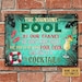 Personalized Swimming Pool Hide Crazy Metal Signs, Funny Pool Sign ...