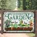 Mom Garden Metal Sign, Custom Kids Name Birth Month Flowers ...