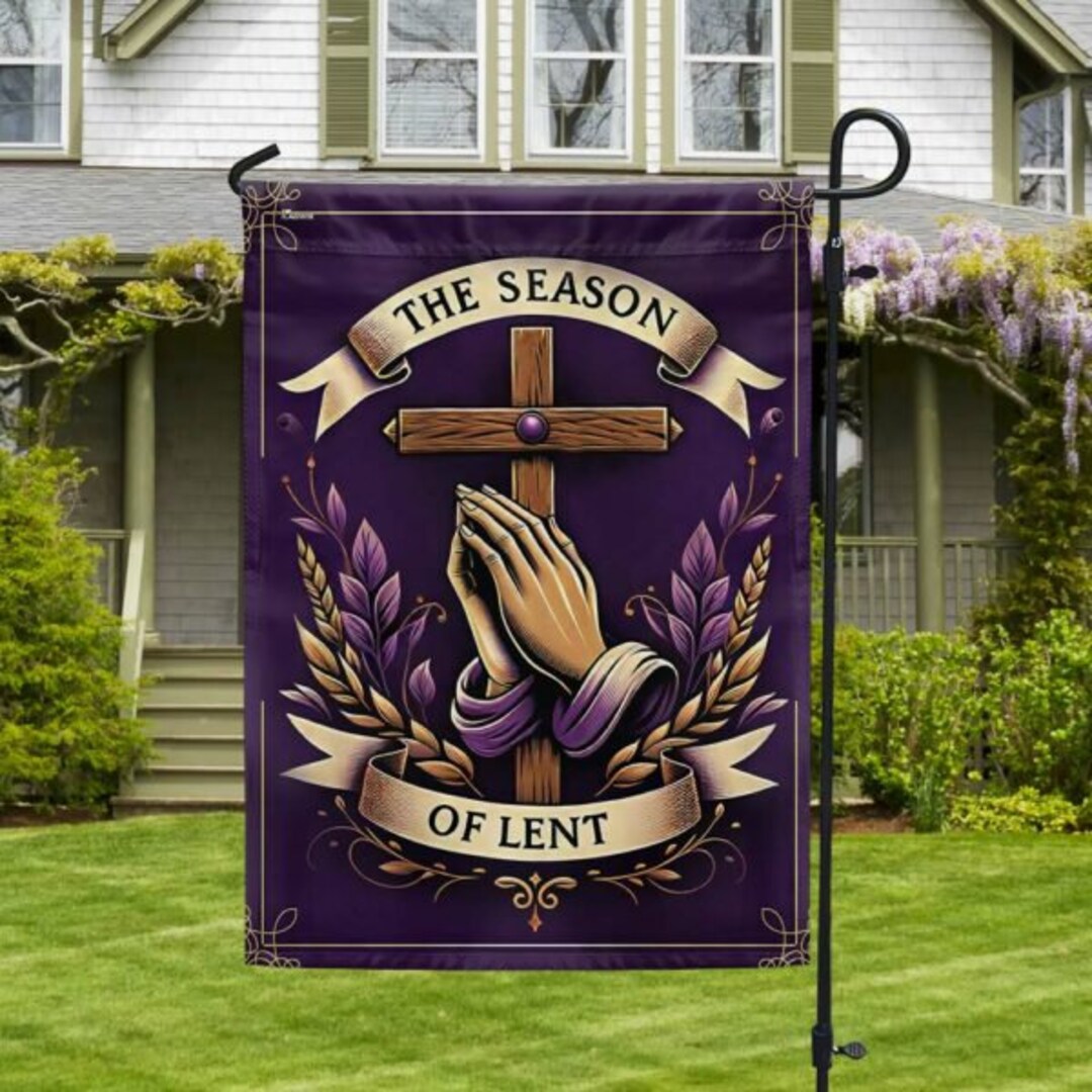 Lent Season Easter Flag, Easter Garden Flag, Easter Egg Flag, Jesus ...