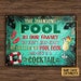 Personalized Swimming Pool Hide Crazy Metal Signs, Funny Pool Sign ...