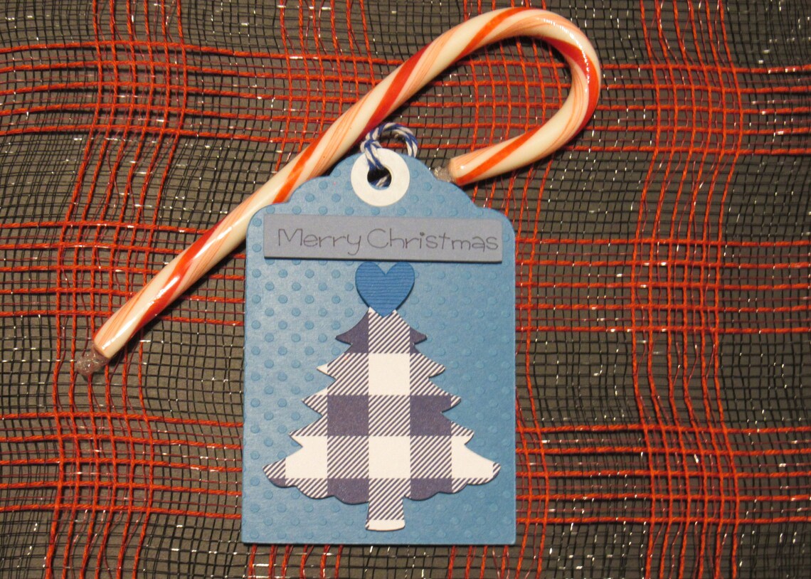 3-D Christmas Name Tags Set of 6 Christmas Trees | Etsy