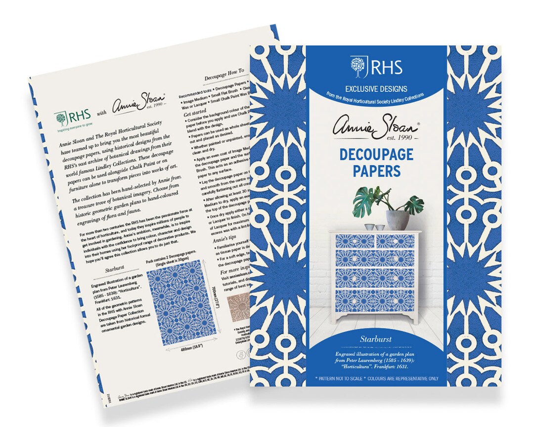 Annie Sloan Decoupage Paper-starburst - Etsy