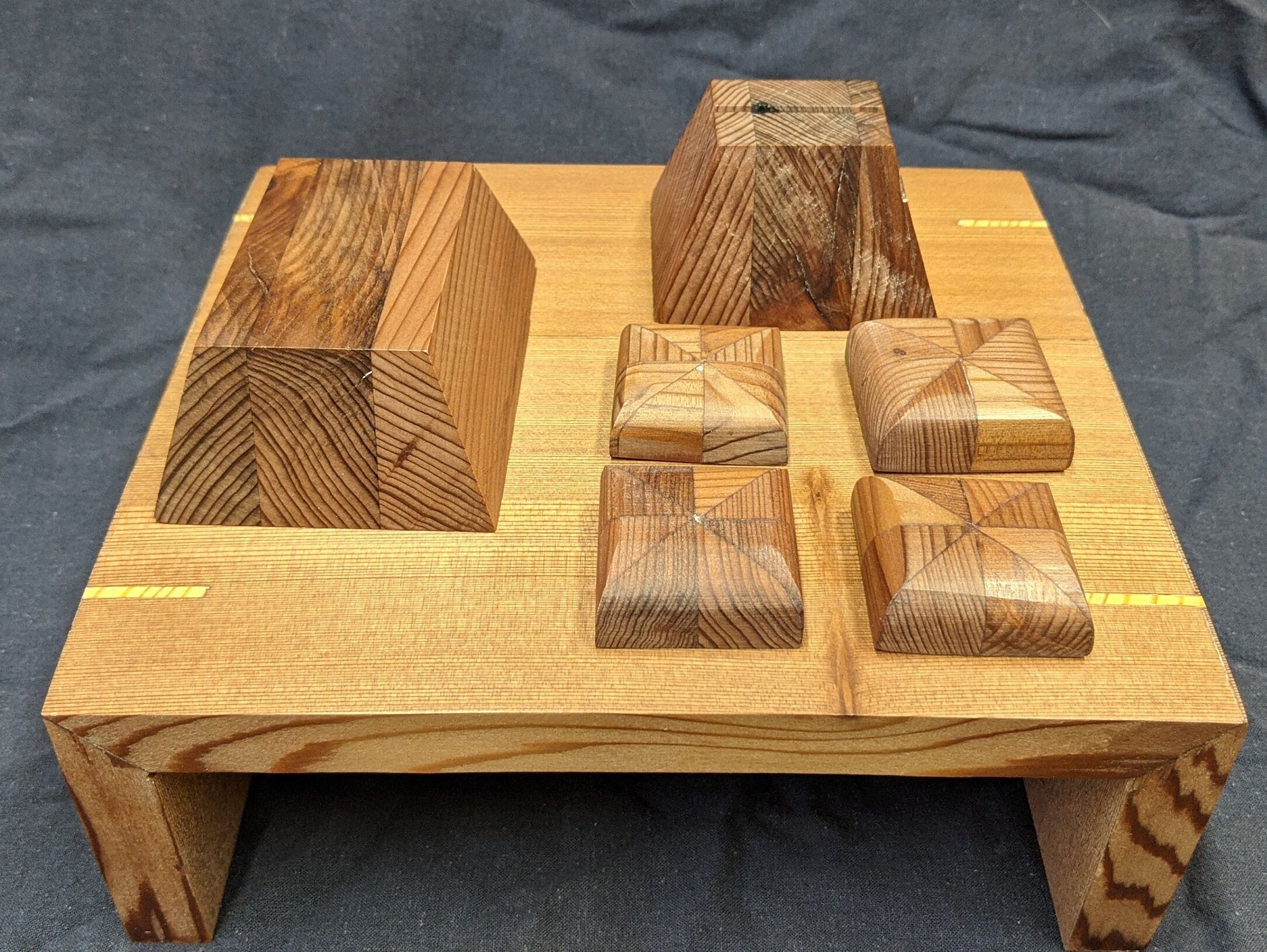 Paquete de altar de cedro rústico hecho a mano con seis piezas adjuntas ...