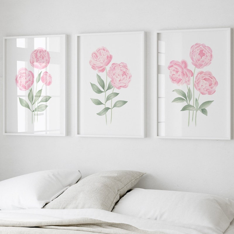 Peony Wall Art - Etsy