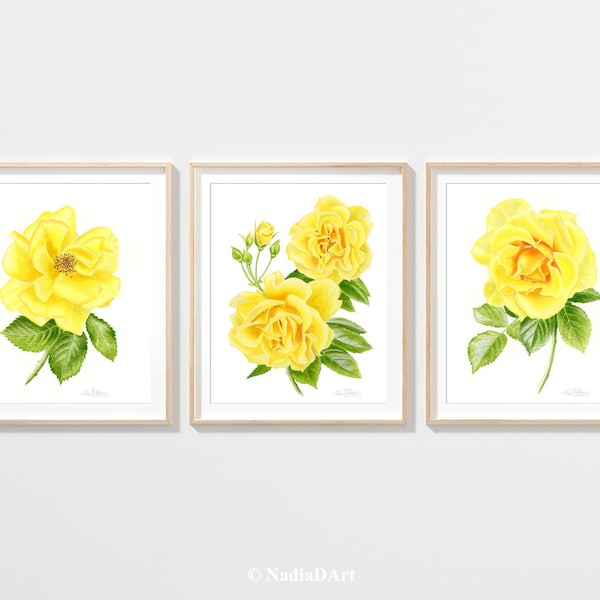 Yellow Rose Art - Etsy