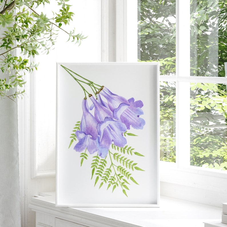 JACARANDA ART Print Jacaranda Watercolor Painting Jacaranda - Etsy