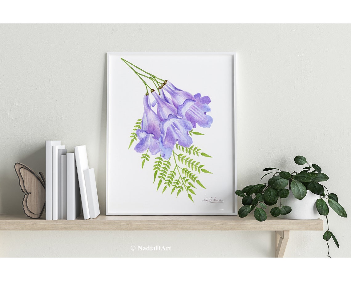 JACARANDA ART Print Jacaranda Watercolor Painting Jacaranda | Etsy