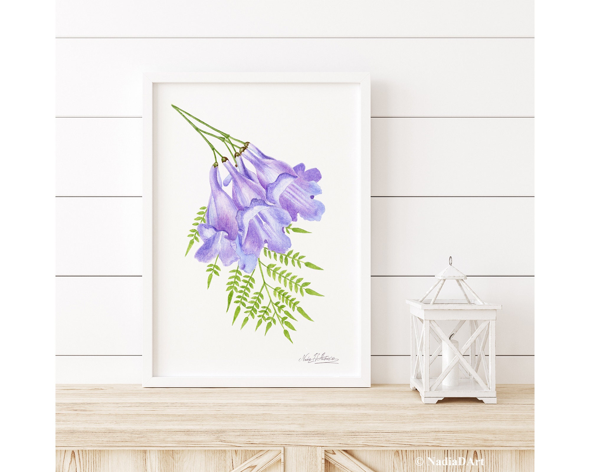 JACARANDA ART print jacaranda watercolor painting jacaranda | Etsy
