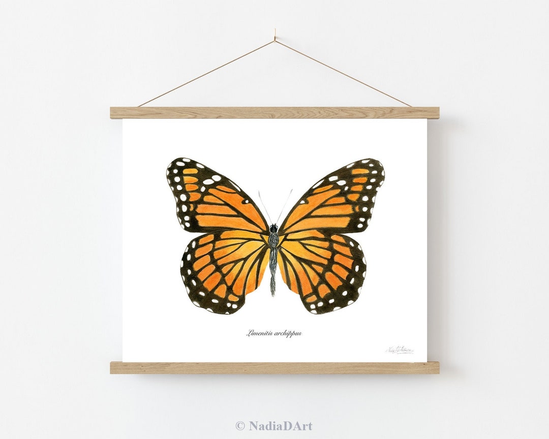 Monarch Butterfly Print, Monarch Butterfly Painting, Monarch Butterfly ...