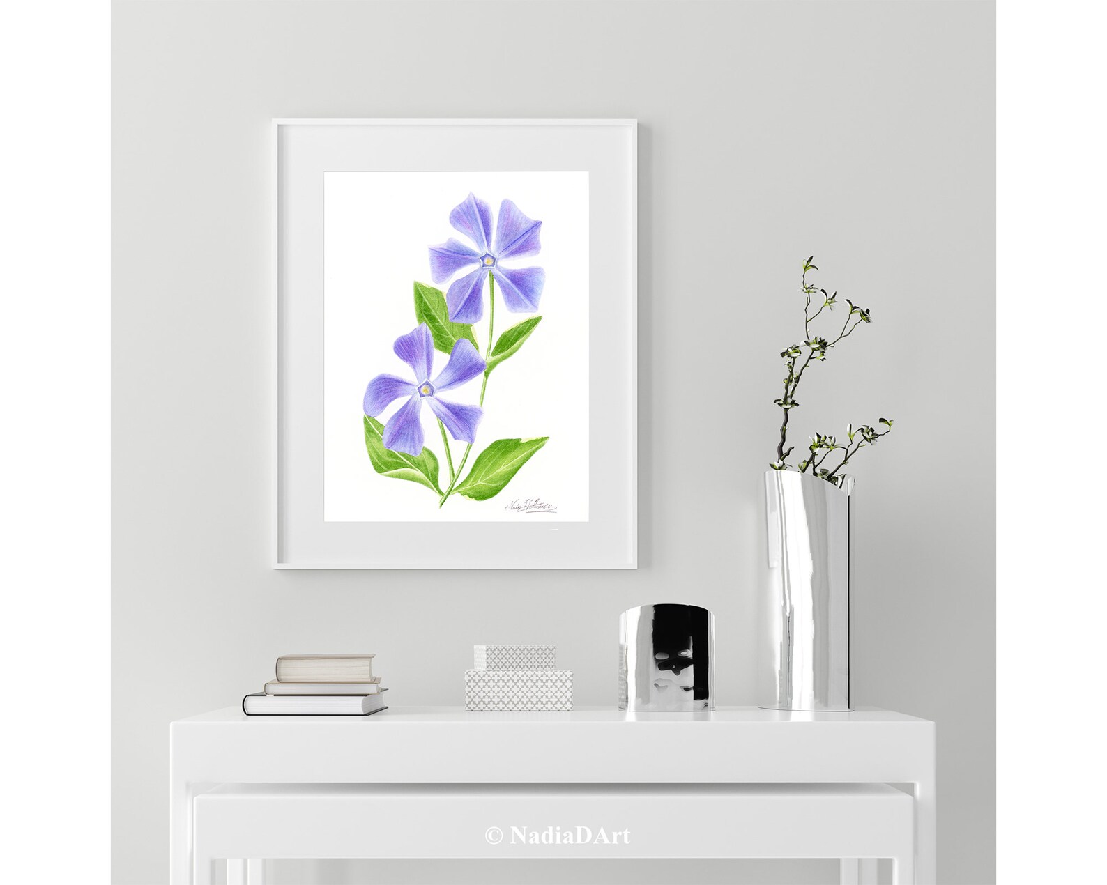 PERIWINKLE PRINT Periwinkle Watercolor Painting Periwinkle | Etsy