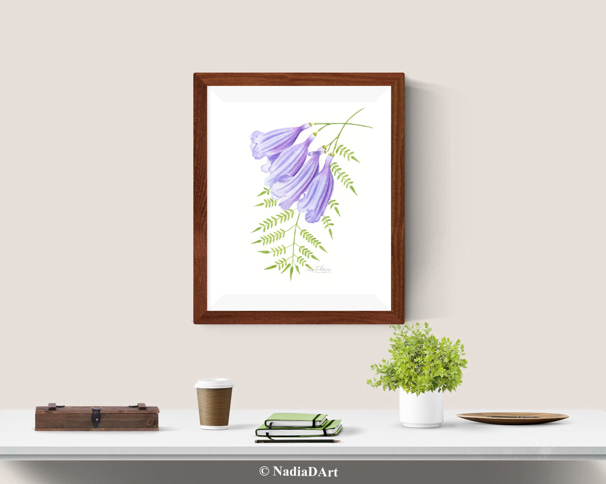 JACARANDA ART PRINT jacaranda wall art jacaranda botanical | Etsy