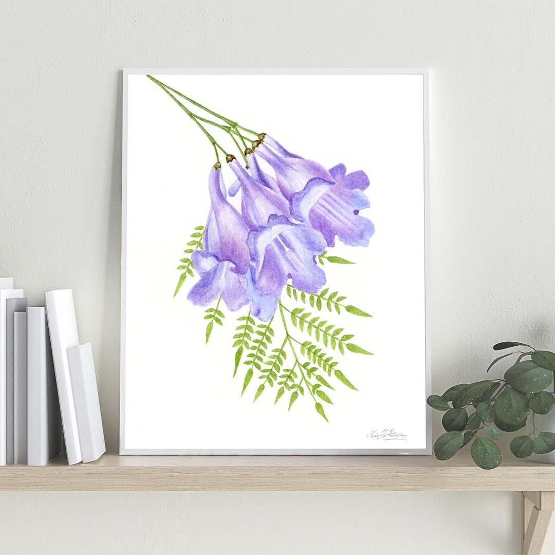 JACARANDA ART Print Jacaranda Watercolor Painting Jacaranda - Etsy