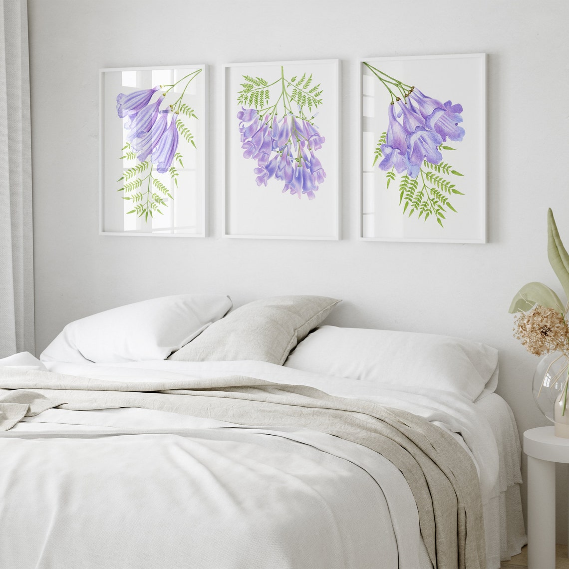 JACARANDA ART PRINT Set of 3, Jacaranda Botanical Print, Jacaranda ...