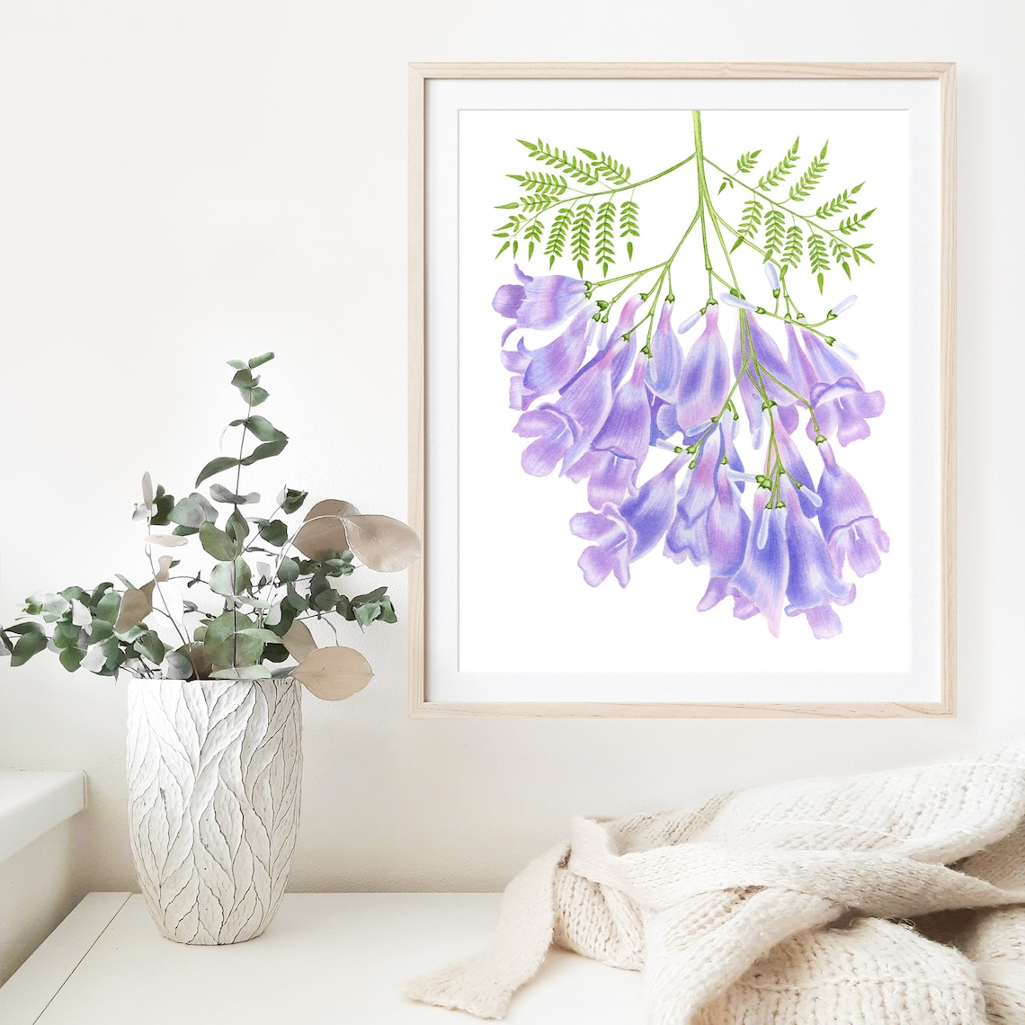 JACARANDA ART PRINT Set of 3, Jacaranda Botanical Print, Jacaranda ...