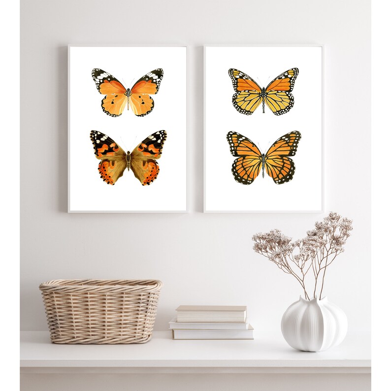 Watercolor Monarch Butterfly Wall Art Set of 2 Monarch - Etsy