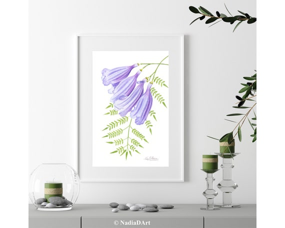 JACARANDA ART PRINT Jacaranda Wall Art Jacaranda Botanical | Etsy