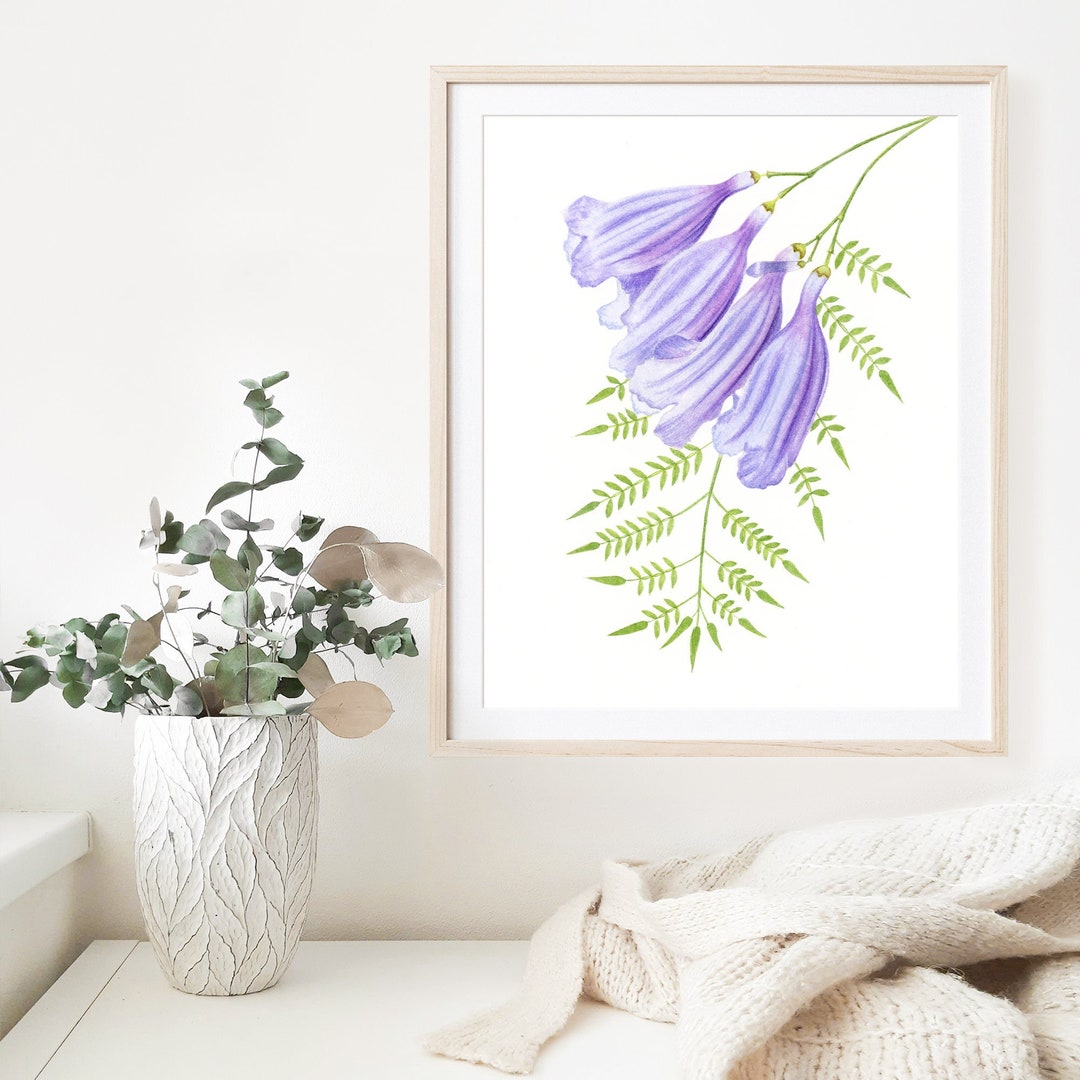 JACARANDA ART PRINT, Jacaranda Wall Art, Jacaranda Botanical Print ...