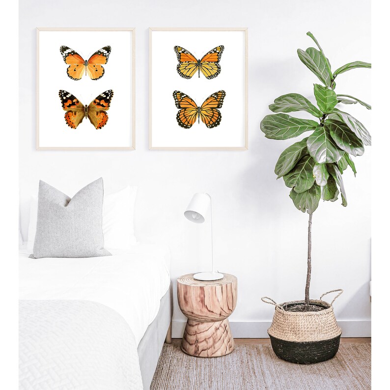 Watercolor Monarch Butterfly Wall Art Set of 2 Monarch - Etsy