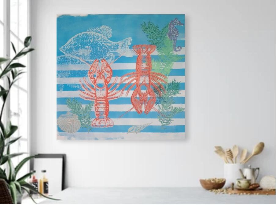 Unique Silk Print Art on Canvas: Living Water côte - Etsy