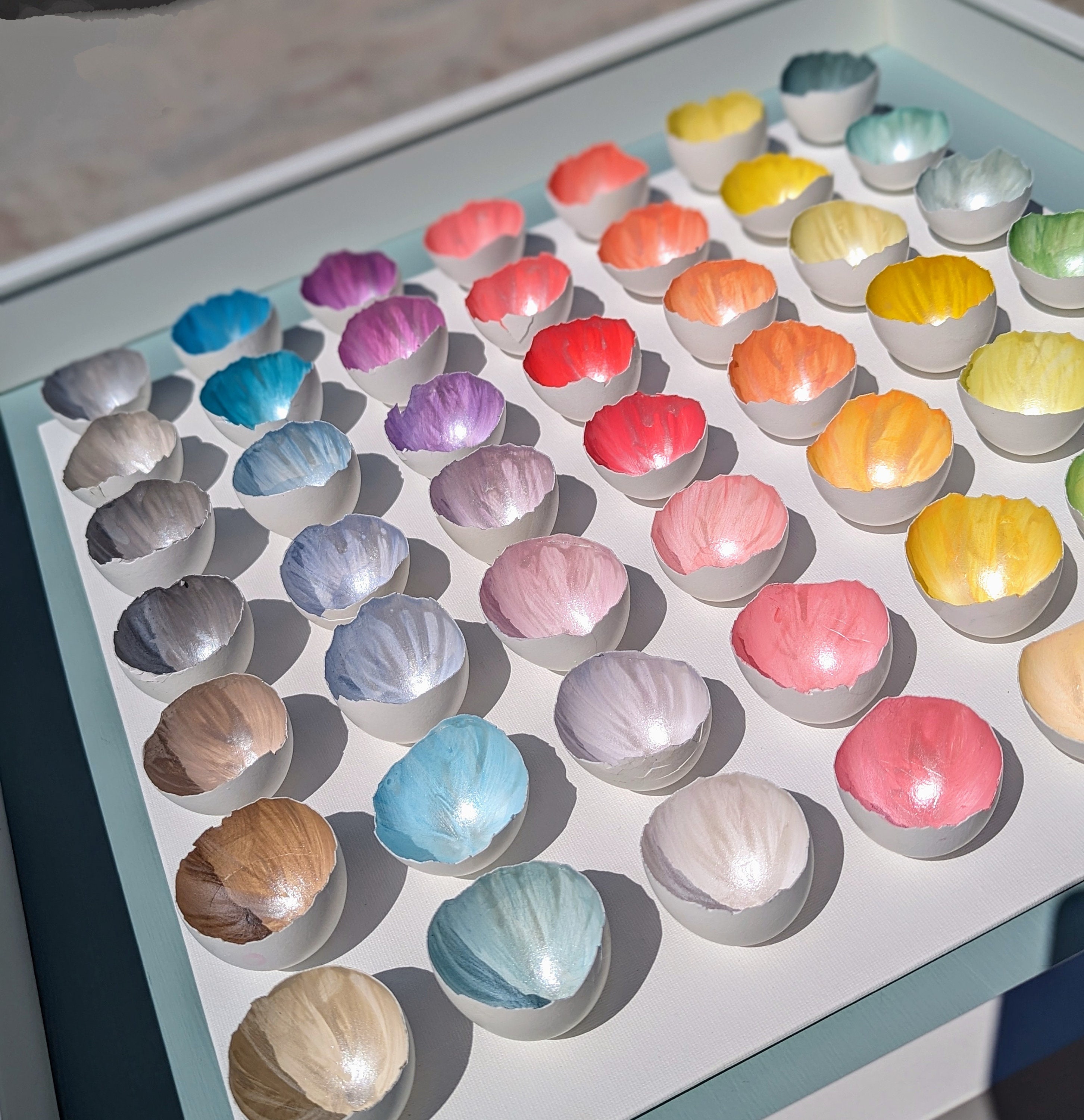 Unique Egg-shell Art Composition in Shadow Box - Etsy
