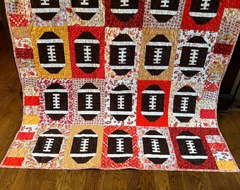 Chiefs Football Quilts, Chiefs Blankets, Kansas City Chiefs Quilt ...