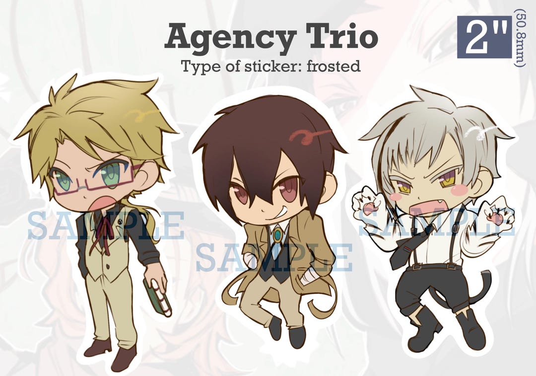 BSD Armed Detective Agency Stickers - Etsy