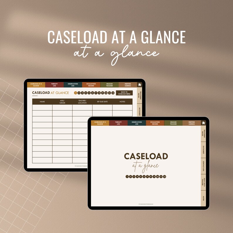 IPad Edition * HUGE Hyperlinked Therapist Caseload Management for Slps ...