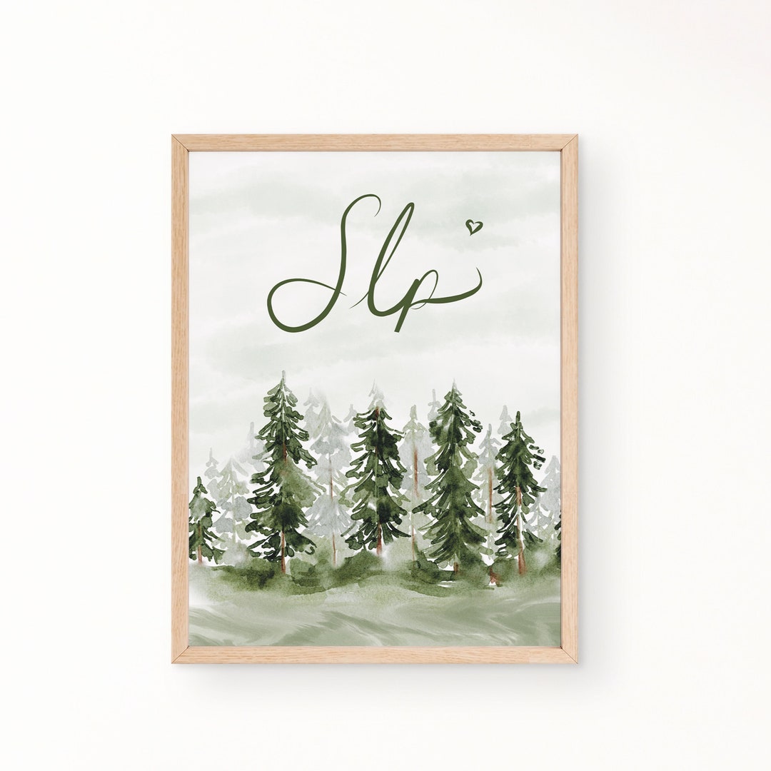 Slp Sage Green Wall Art, Speech Therapy Office Decor, Speech Pathology ...