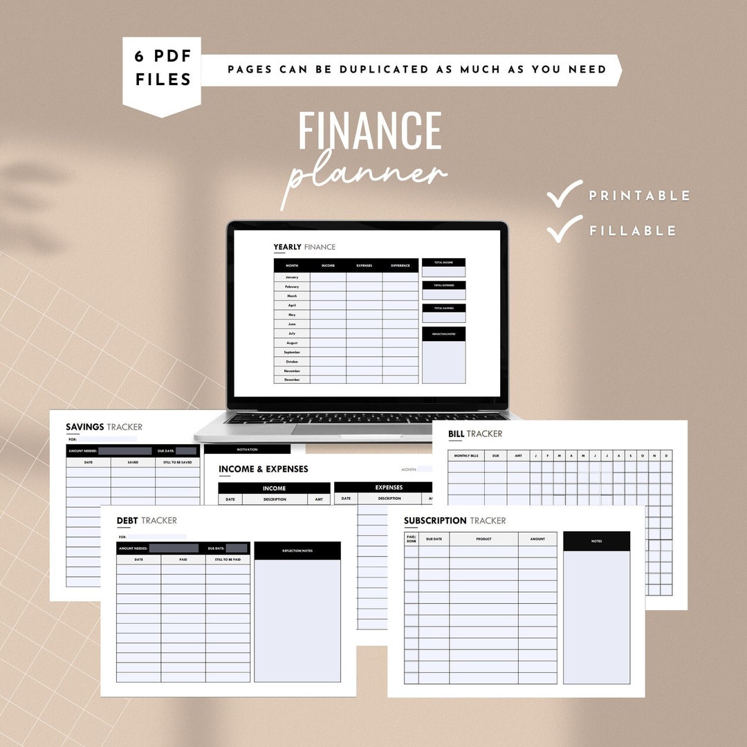 EDITABLE Budget Planner • Printable & Fillable Digital Financial ...