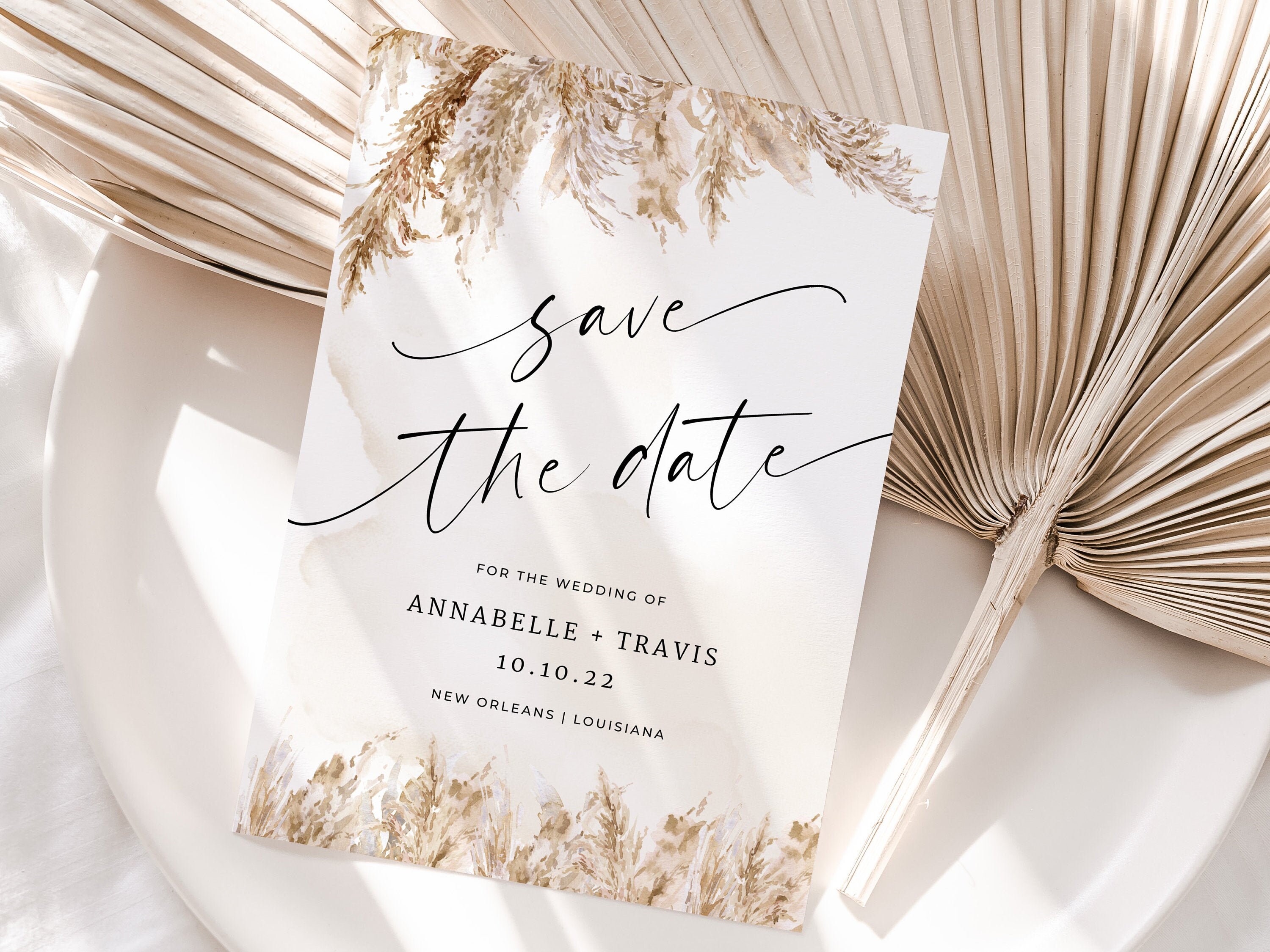 Boho Save The Date Template Martin Printable Calendars