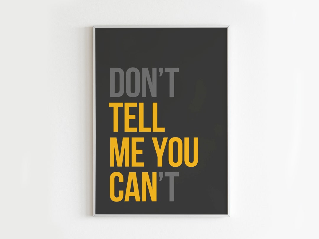 You Can Poster, Typography, Modern Wall Art Print, Minimalist Design ...