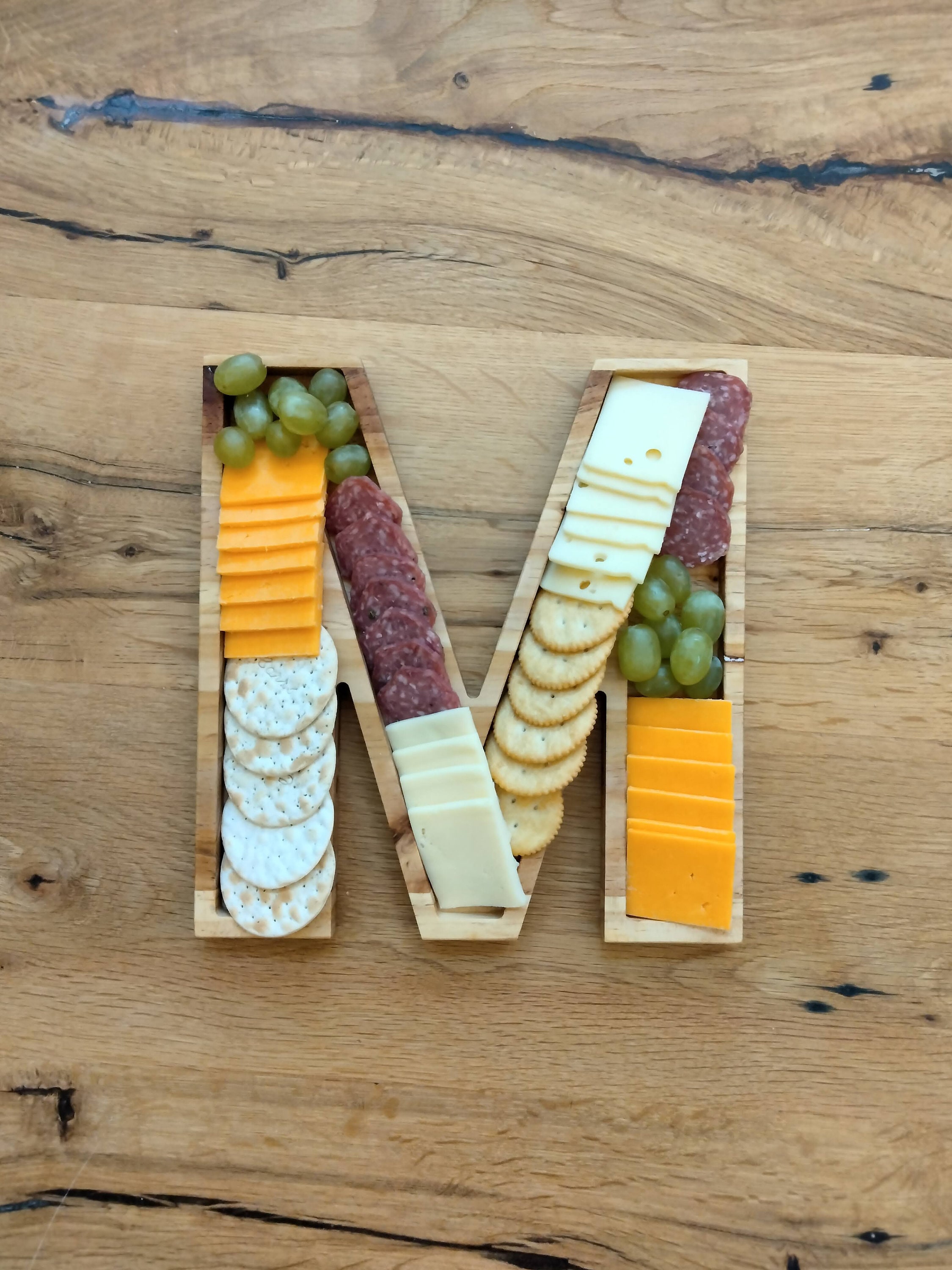 Custom Letter Charcuterie Board Snack Tray - Etsy