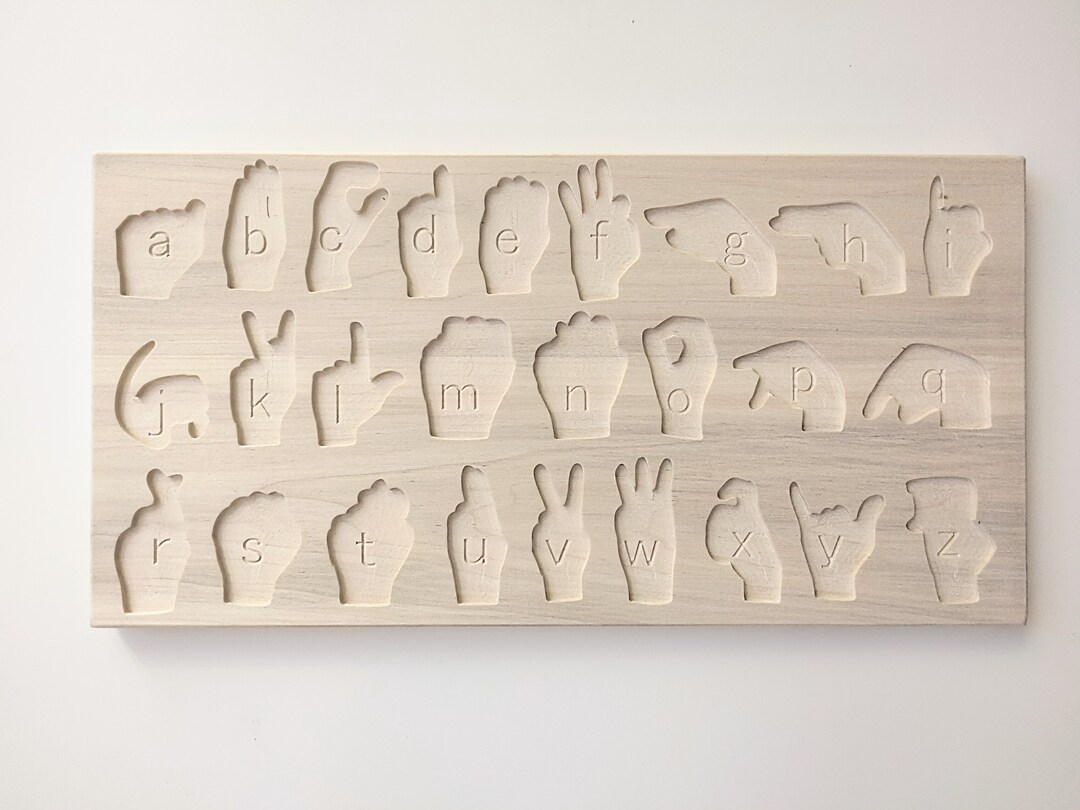 Decorative ASL Alphabet Board, Wall Decor, Decorative Wooden American ...