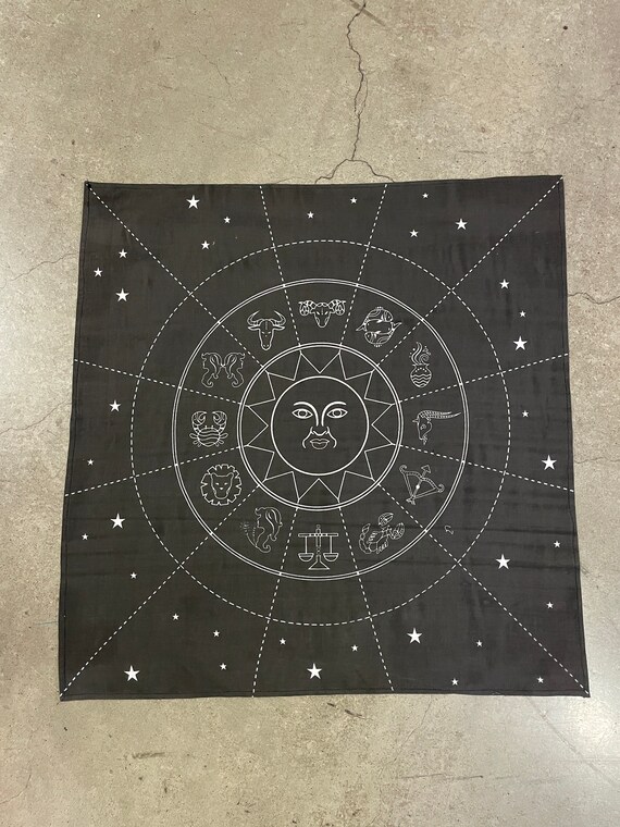 Black Occult Altar Cloth Vintage Altar Cloth Sculpture Art ...